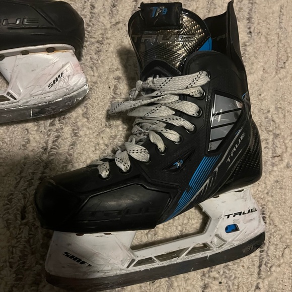 True & Co. | Other | True Tf9 Size 25 Black And Blue Hockey Skates ...